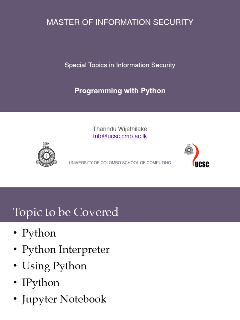 Python for InfoSec Students | PDF