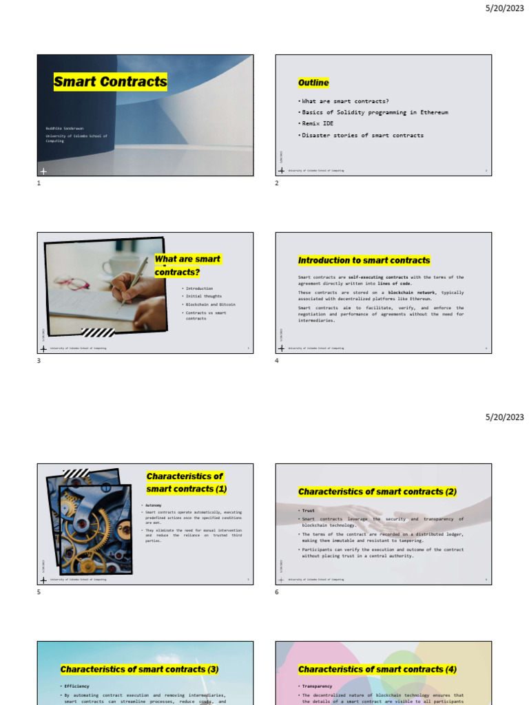 Smart Contracts Pdf Object Oriented Programming Programming Language 0054