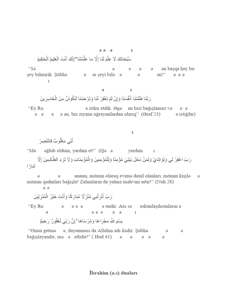 Qurandan Dualar | PDF