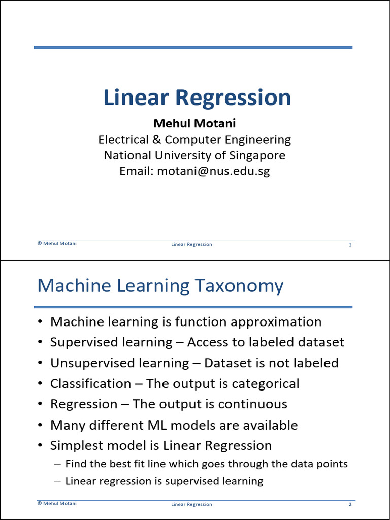 Understanding Linear Regression Basics | PDF | Regression Analysis | Linear Regression
