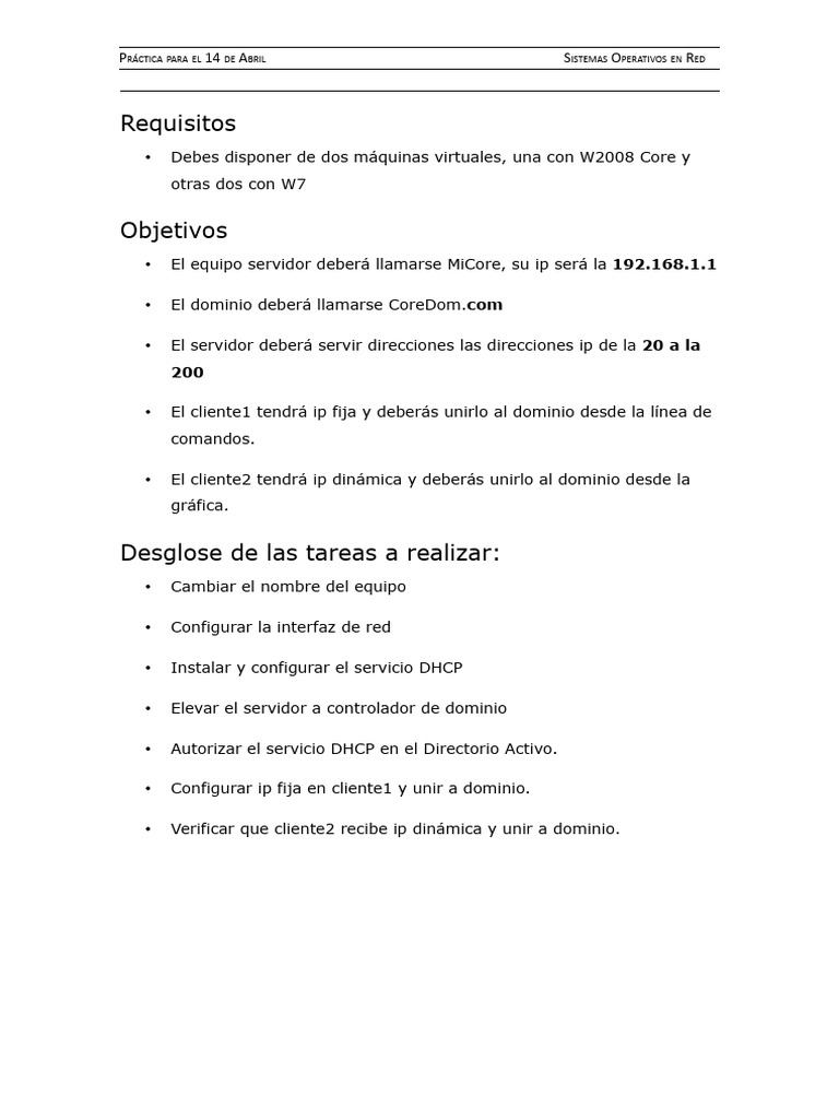 Práctica para El 14 de Abril | PDF