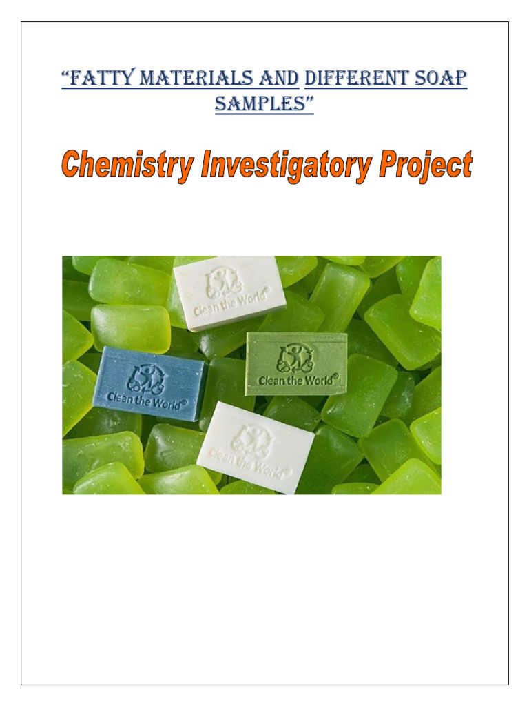 Soap Project | PDF | Fatty Acid | Materials