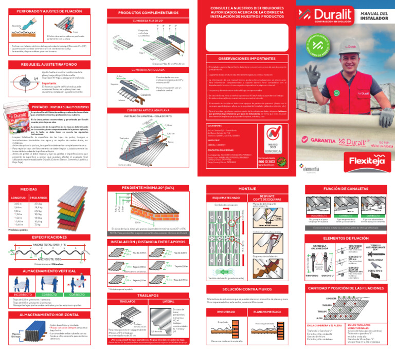 Manual de Instalación Duralit | PDF | Herramientas de corte | Mecanizado
