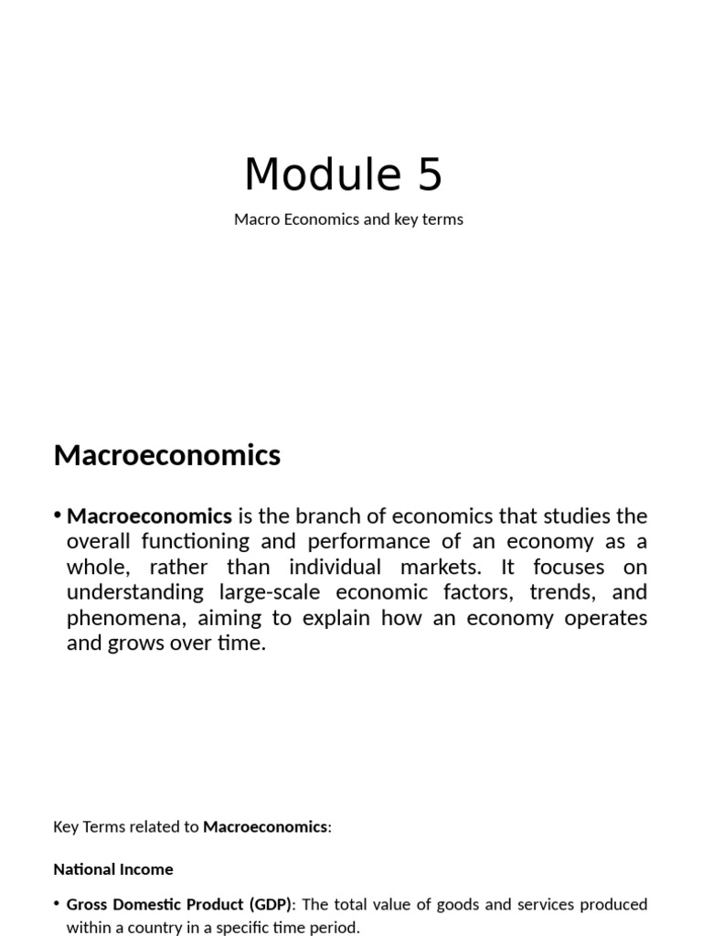 Module 5-Macro Economics | PDF | Fiscal Policy | Central Banks