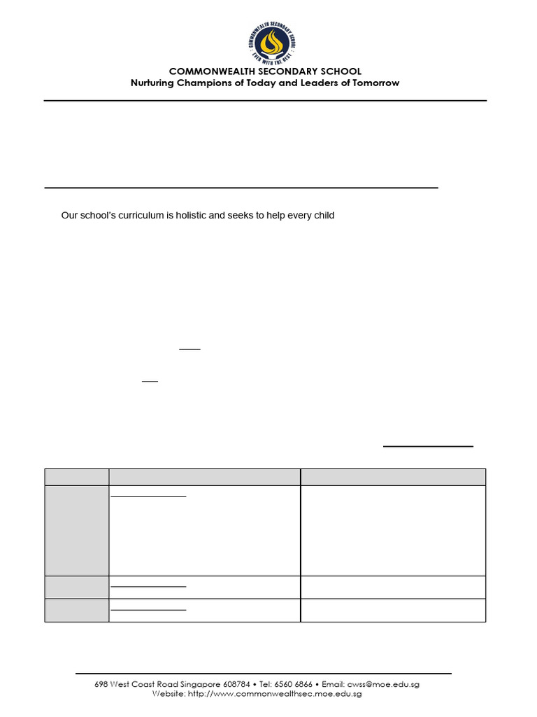v3 Final Letter to Parents CCA 2025 Induction (3) | PDF | Learning | Education Theory