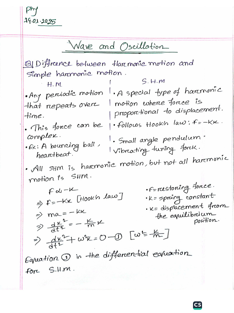 Wave and Oscillation | PDF
