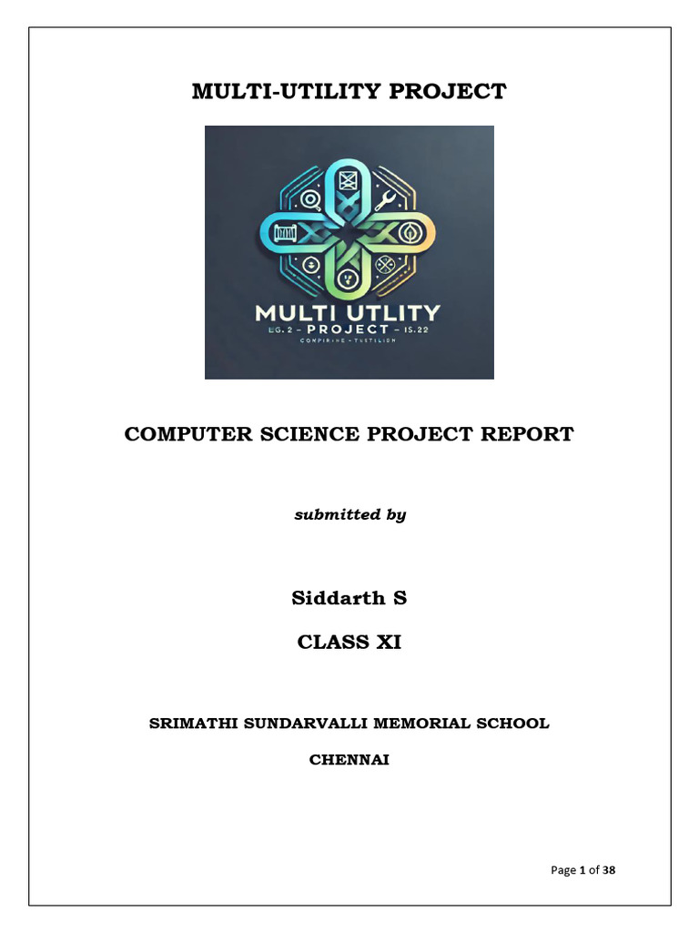 Computer Science Project Siddarth | PDF | Python (Programming Language) | Computer Program