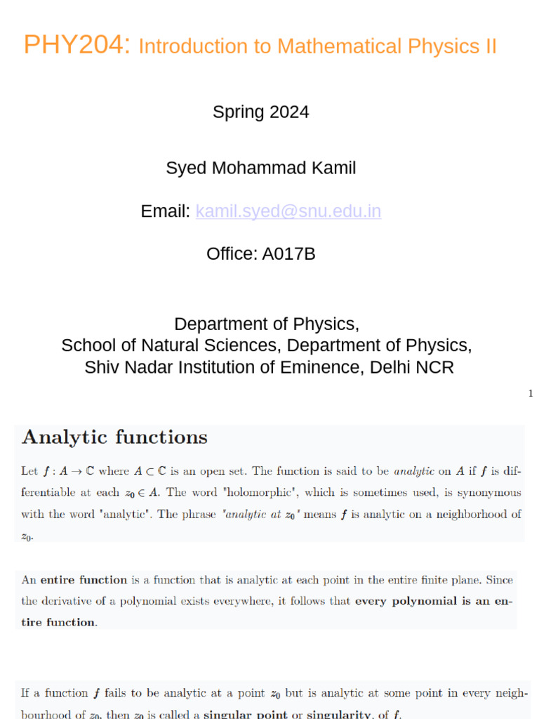 Lecture5 6 | PDF | Function (Mathematics) | Mathematical Physics
