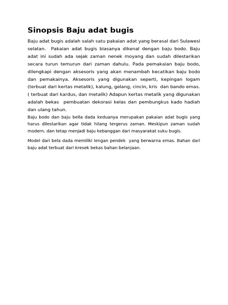 Baju Adat Bugis | PDF