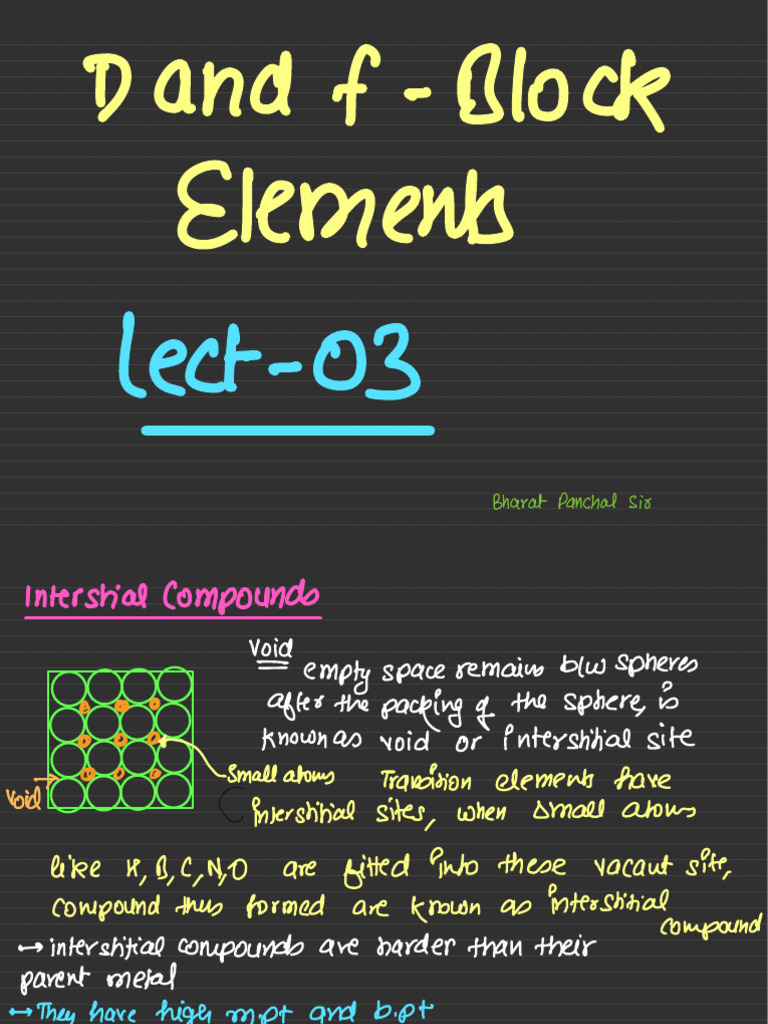 D-Block Elements and Their Properties | PDF | Coordination Complex | Sodium