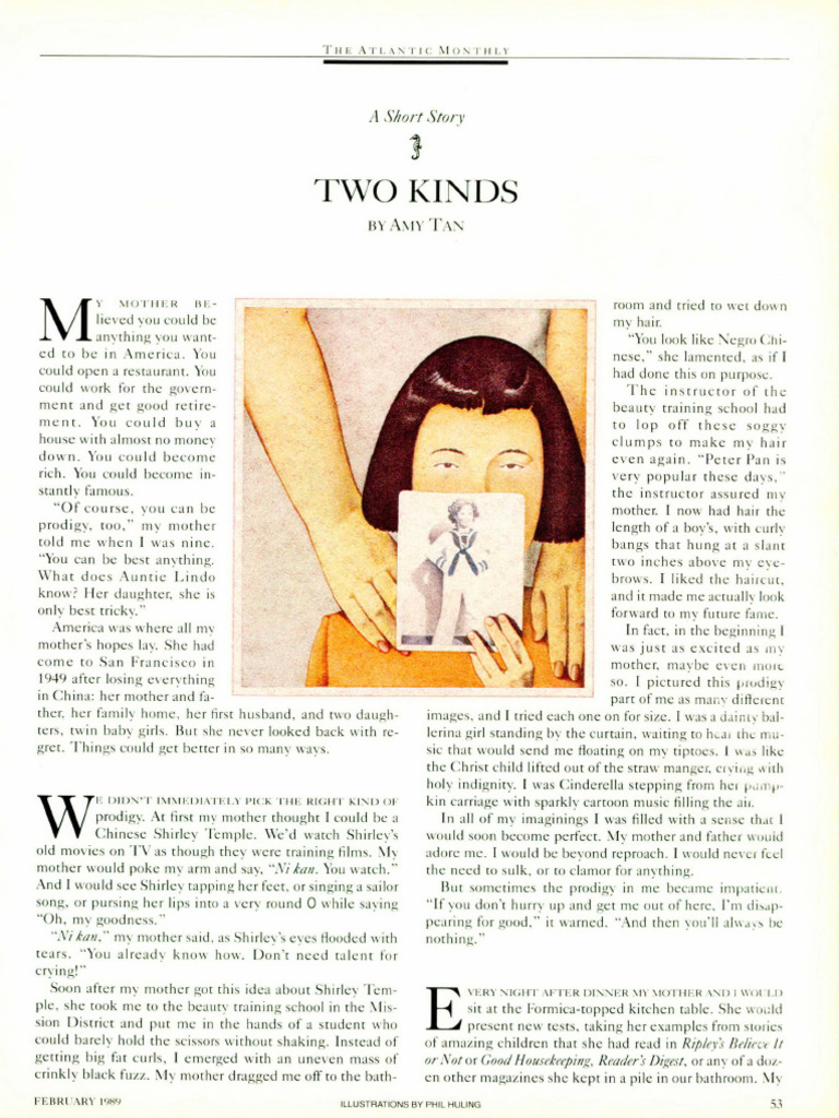 Amy Tan Two Kinds Text | PDF