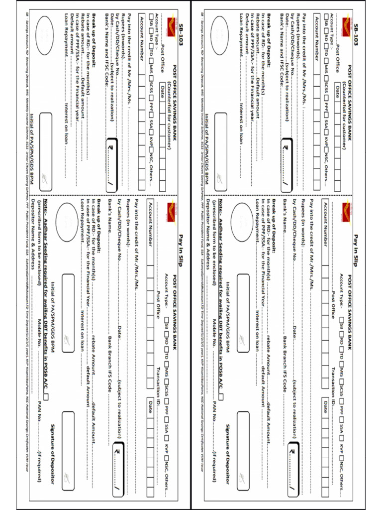 Deposit Form | PDF