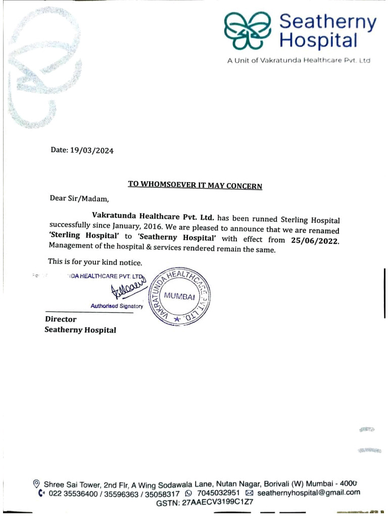 Seatherny Letter | PDF