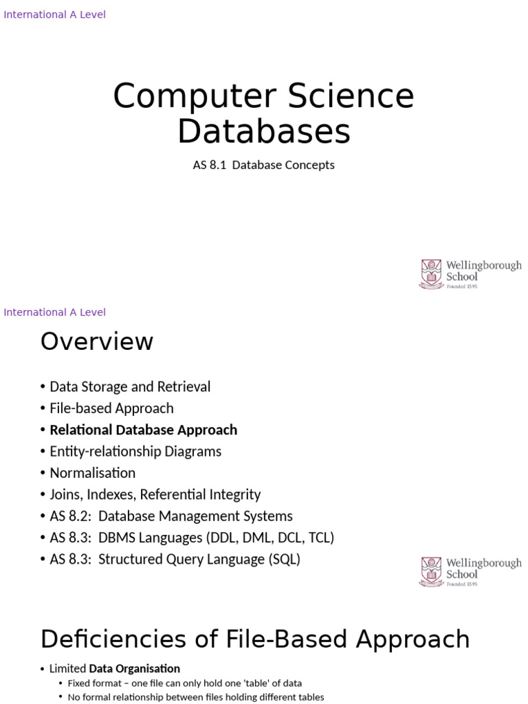 AS8.1 - Database Concepts | PDF | Databases | Relational Database