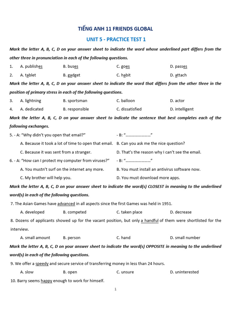 Grade 11 Unit 5 Test 1 11C | PDF | Internet | Computing