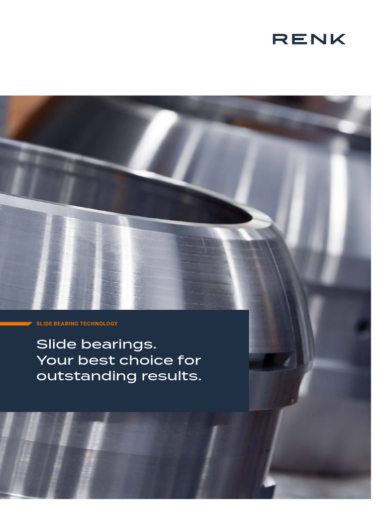 RENK Slide Bearings | PDF | Bearing (Mechanical) | Wind Power