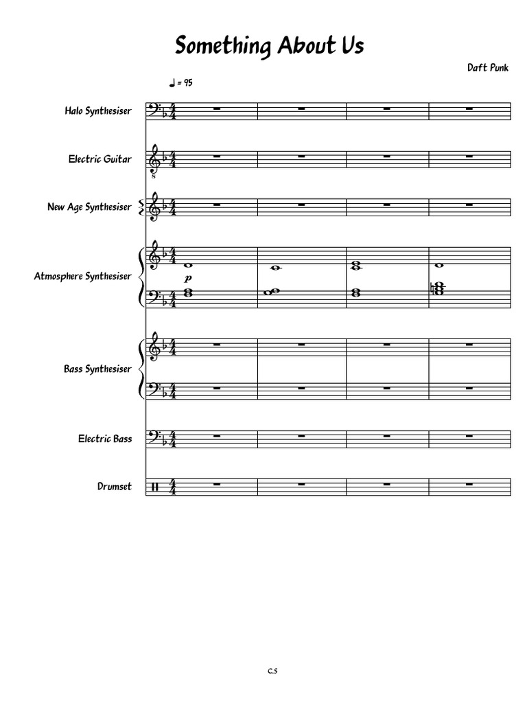 Daft Punk - Something About Us | PDF | Rhythm And Meter | Musical ...