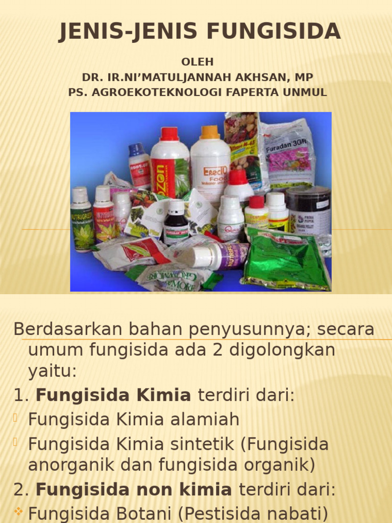 Jenis-Jenis Fungisida dan Aplikasinya | PDF