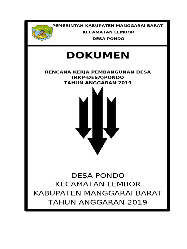 RKP-Desa Pondo 2019: Rencana Pembangunan | PDF