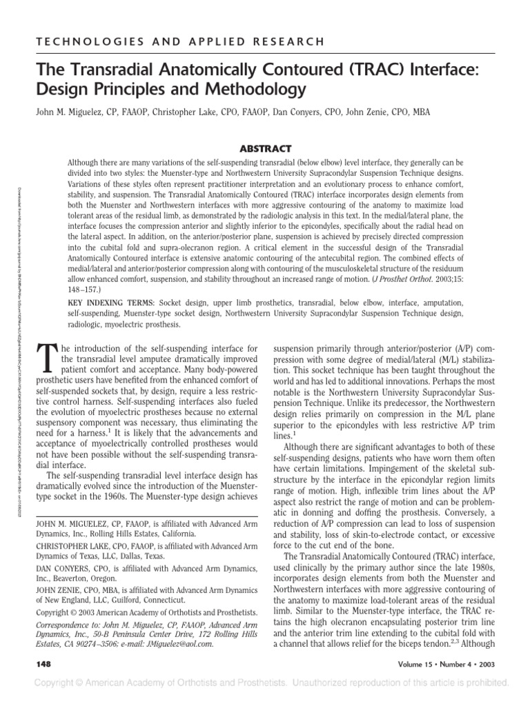 TRAC_.7 | PDF | Prosthesis | Elbow