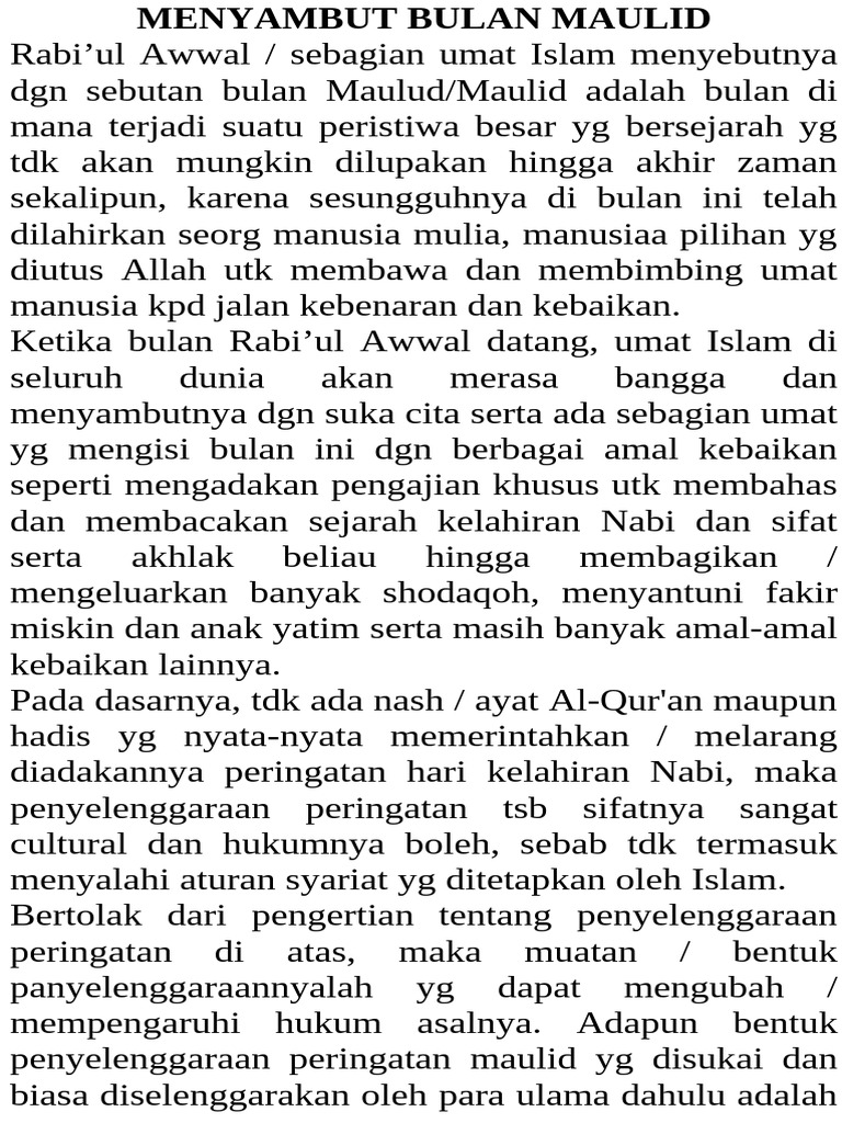 4MENYAMBUT BULAN MAULUD | PDF