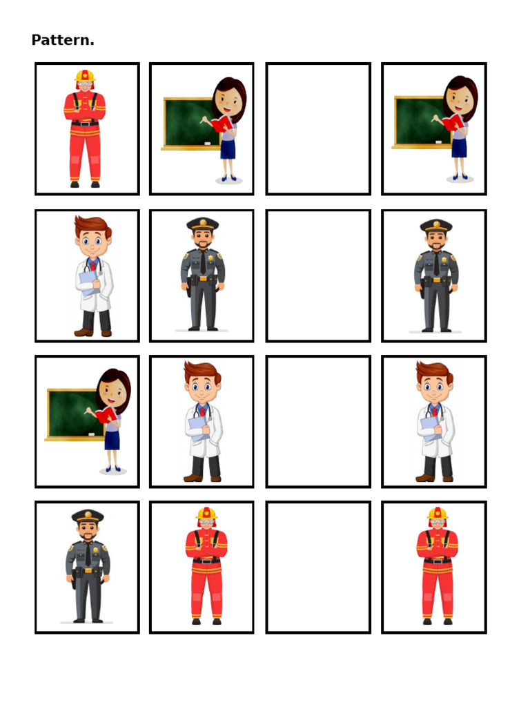 Community Helpers Pattern Week 2 | PDF