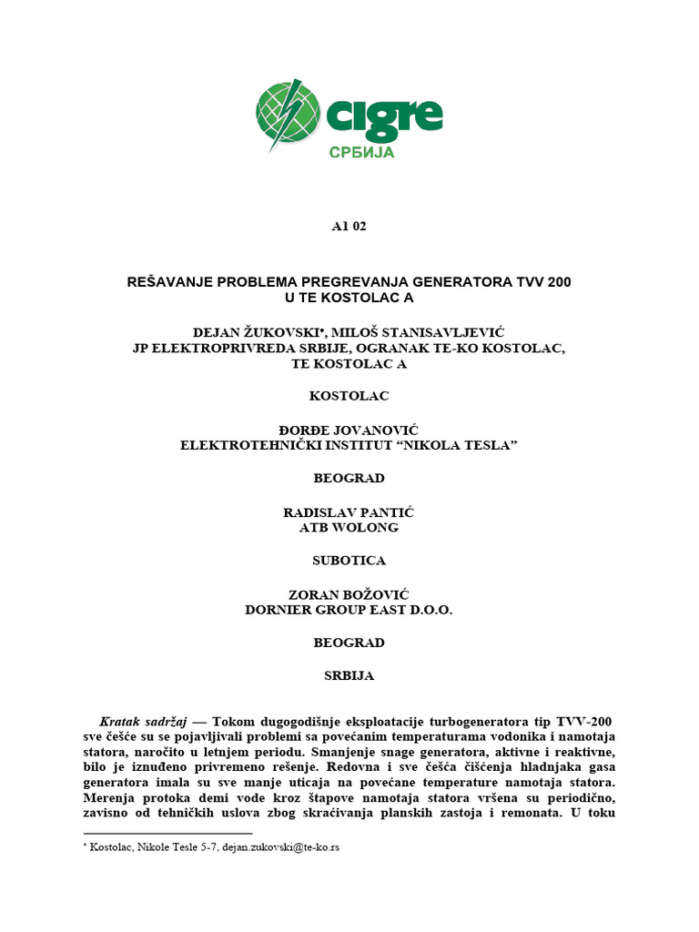 A1 02 134 - Dejan Zukovski - DJordje Jovanovic - Milos Stanisavljevic ...