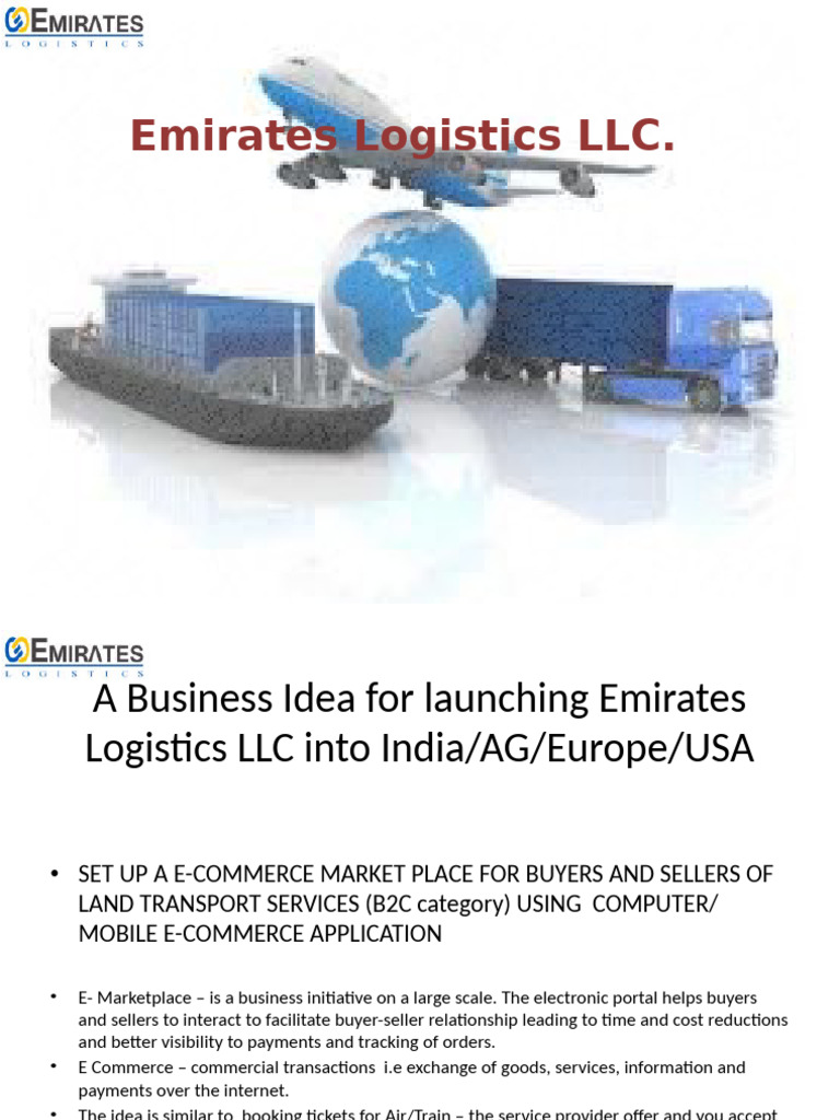 Presentation On E-Commerce Business in Transportation Industry | PDF ...