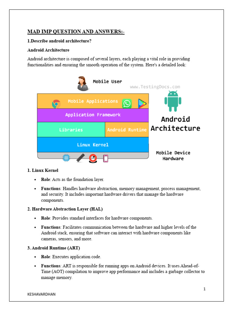 Mad Imp Question and Answers For Mid | PDF | Mobile App | Android (Operating System)
