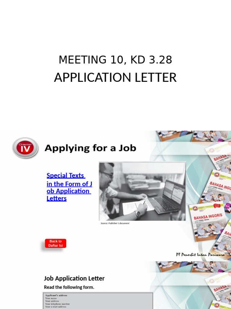Job Application Letter Guide | PDF | Verb | Subject (Grammar)