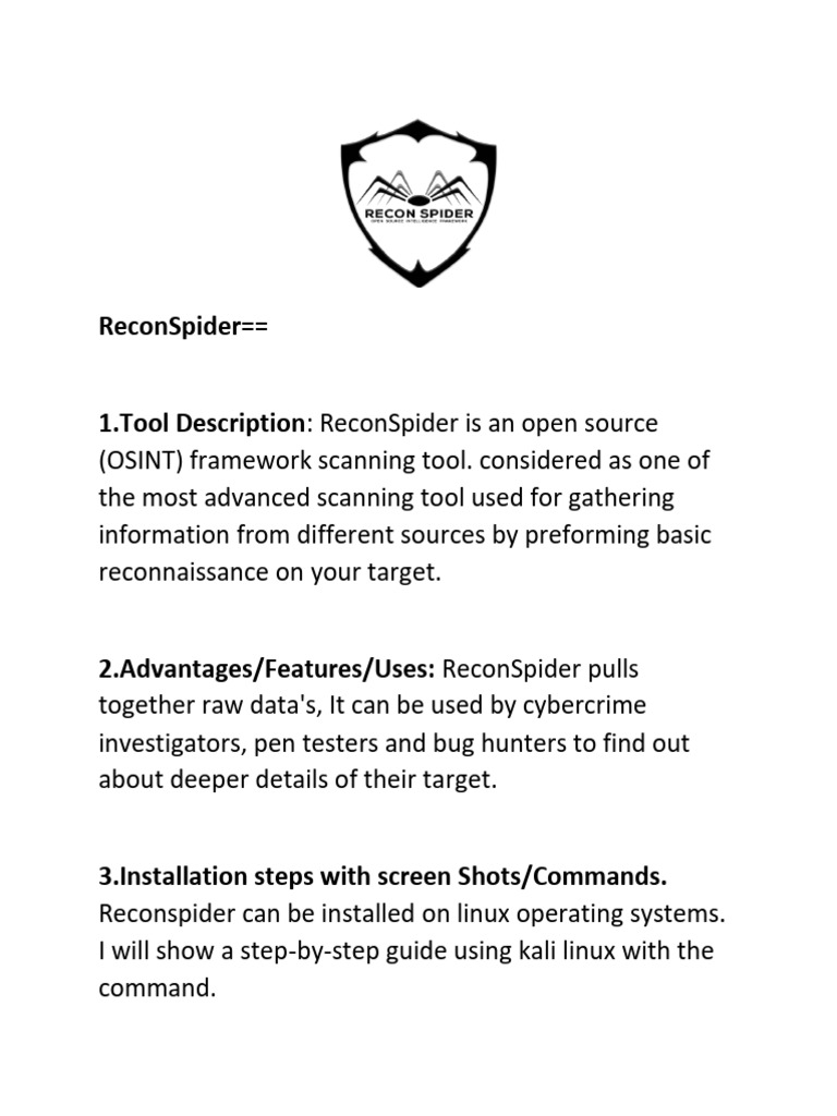 Active Reconnaissance tools (Reconspider) | PDF