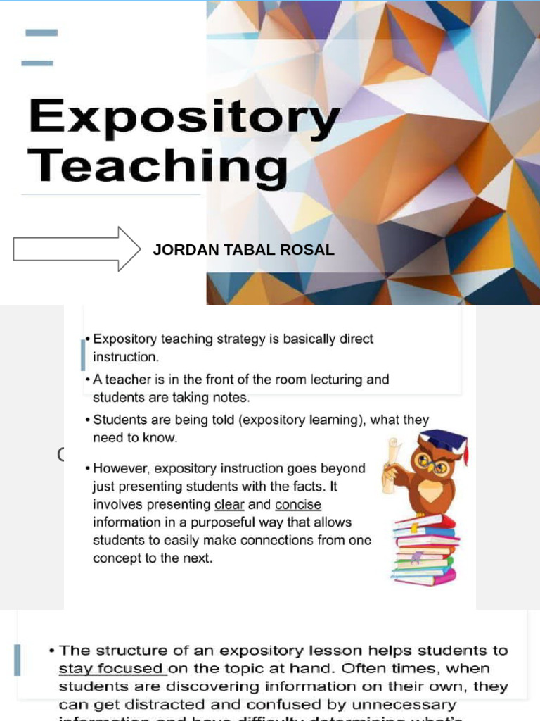 Expository Strategy Jordan | PDF | Teachers | Analogy