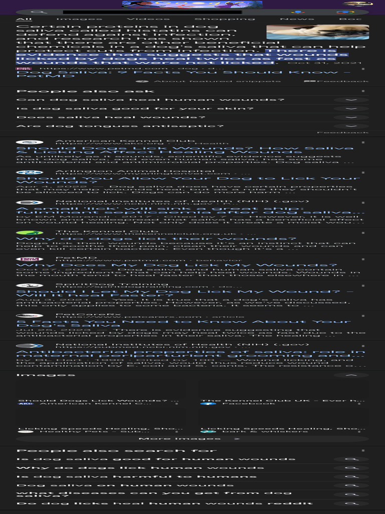 Does Dog Saliva Heal Wounds - Google Search | PDF | Saliva | Microbiology