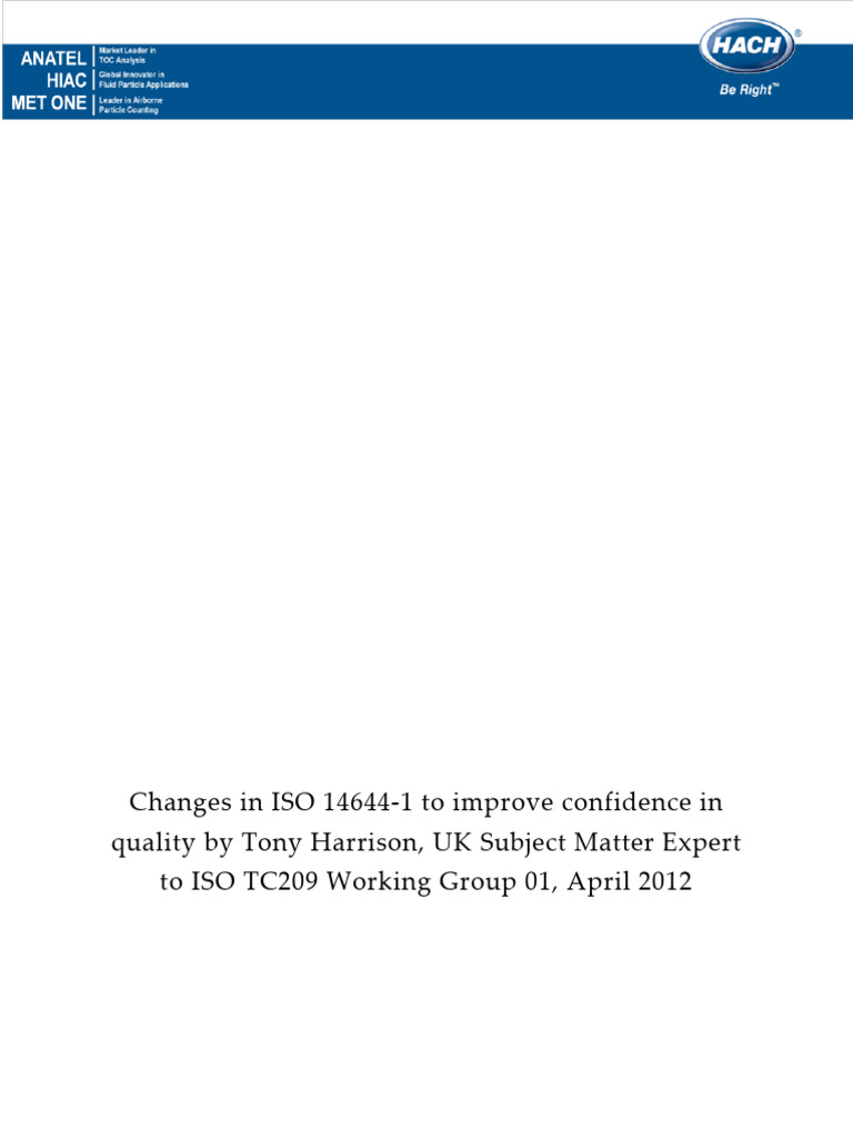 ISO 21501 Application Note | PDF | International Organization For ...