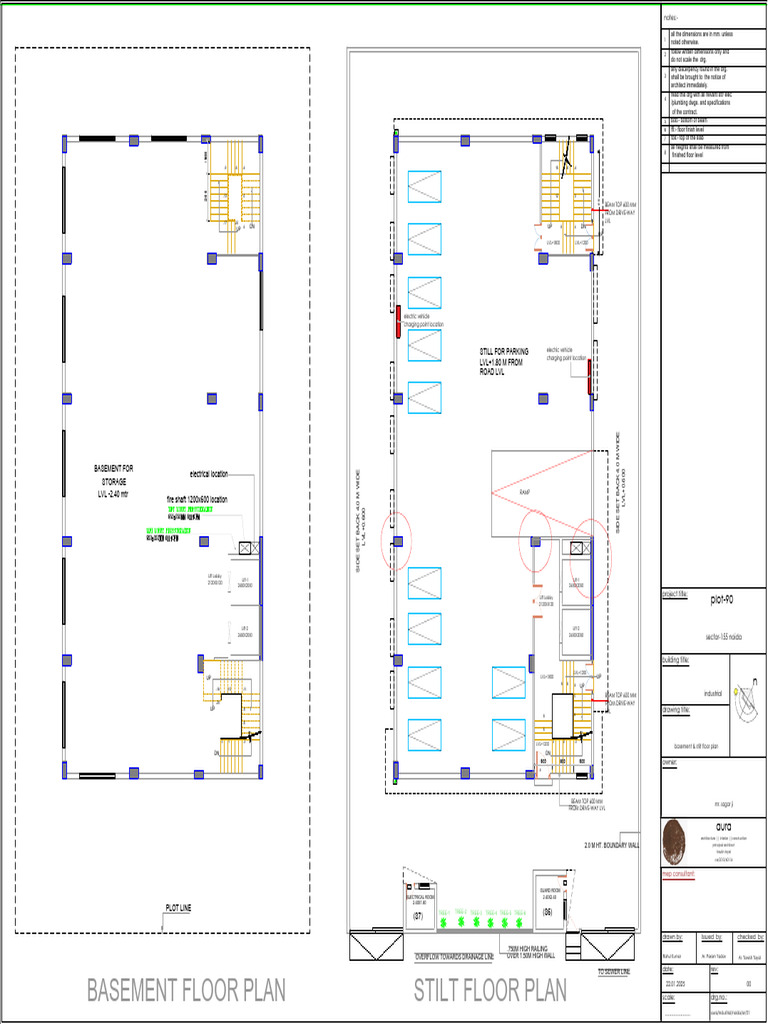 BASEMENT+STILT FLOOR LAYOUT2 | PDF | Building | Building Engineering