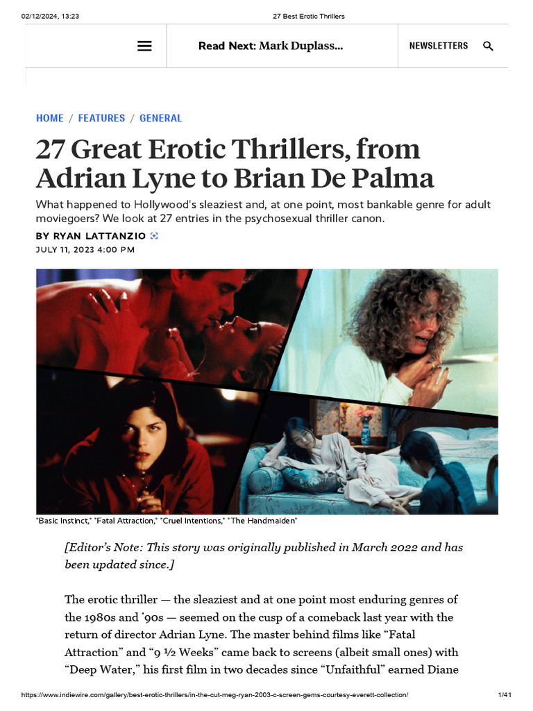 27 Best Erotic Thrillers | PDF