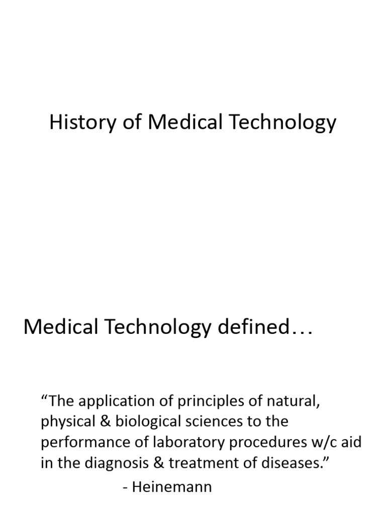 Evolution of Medical Technology History | PDF | Histopathology | Staining