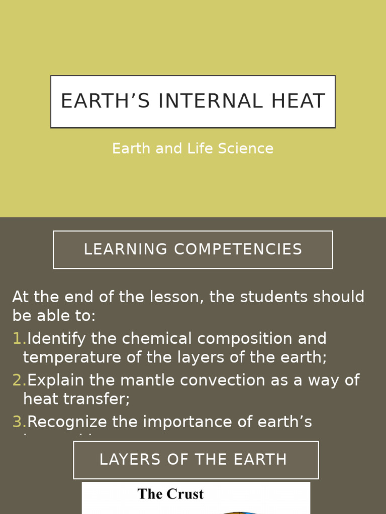 Earth's Internal Heat and Structure | PDF | Earth | Plate Tectonics