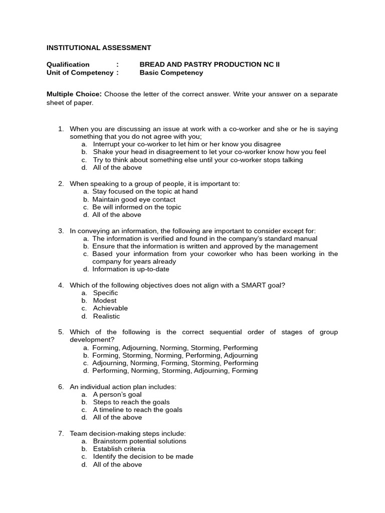 Institutional Assessment Basic - Core | PDF | Thought | Computer File