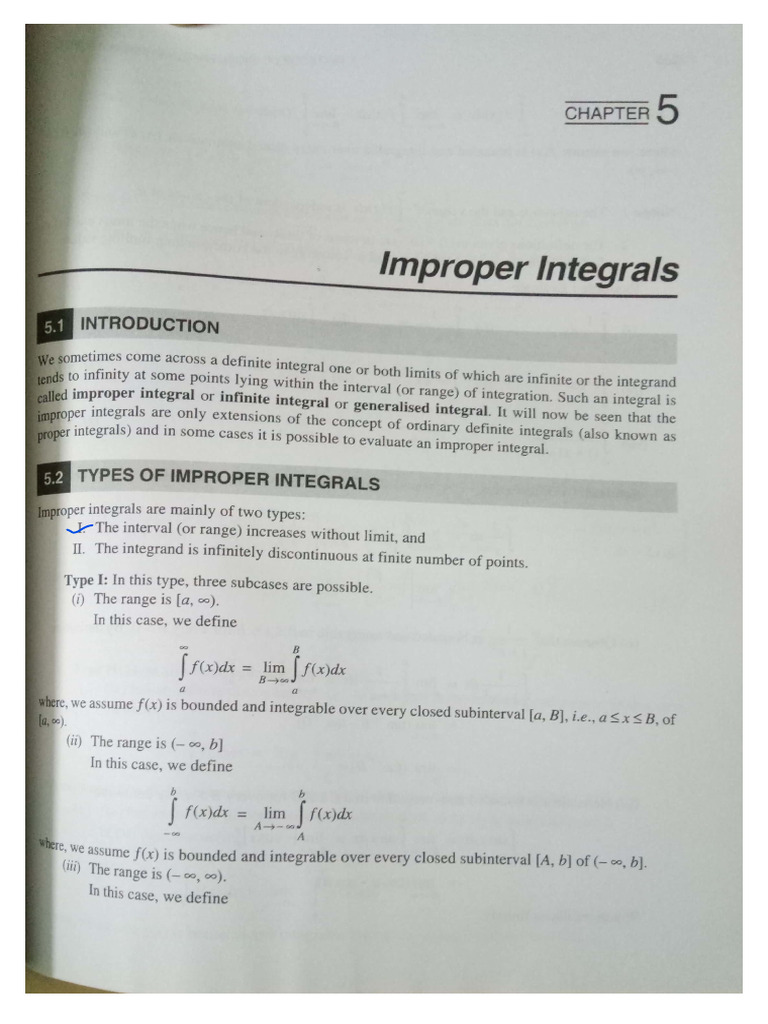 improper integrals | PDF