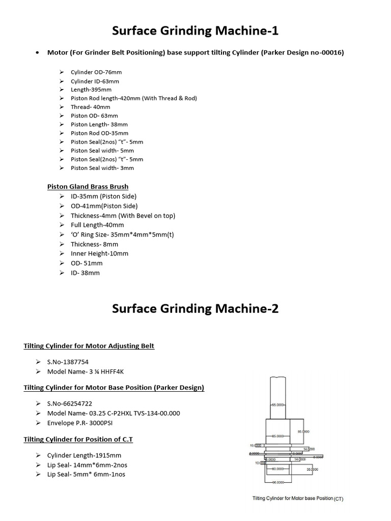 Surface Grinding Machine | PDF | Piston | Propulsion