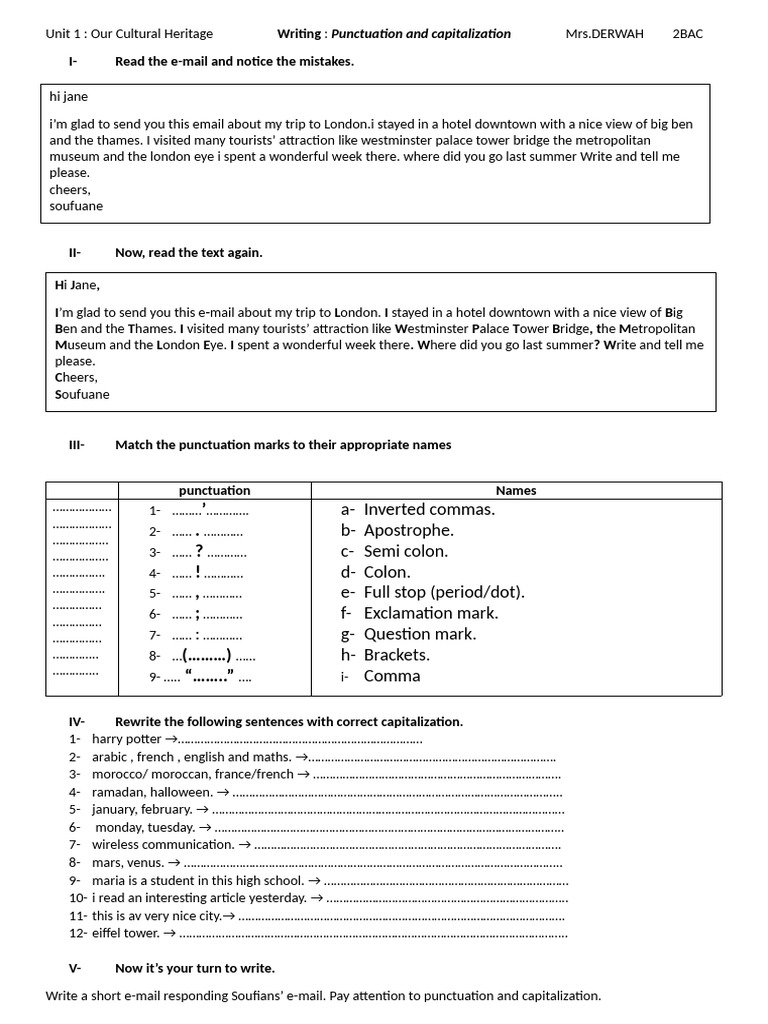 6 Writing Punctuation Capitalization | PDF | Punctuation | Encodings