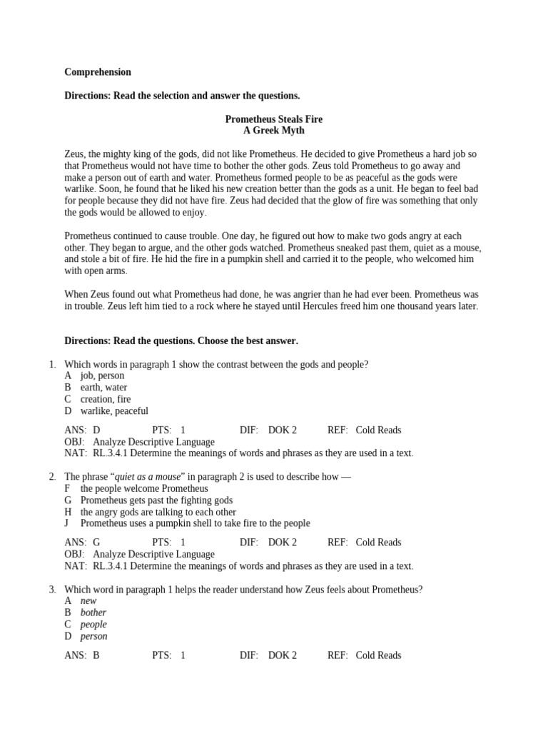 Modern Retelling of Prometheus Myth | PDF | Prometheus