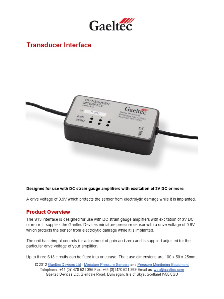 Transducer Interface | PDF