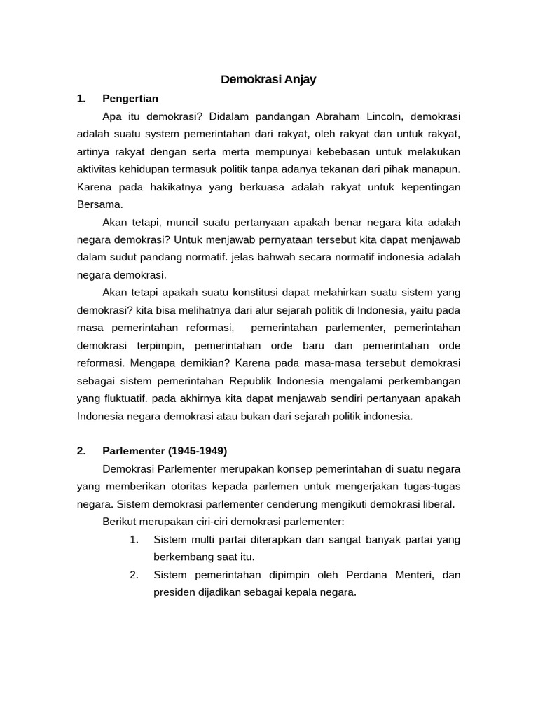 Demokrasi Anjay | PDF