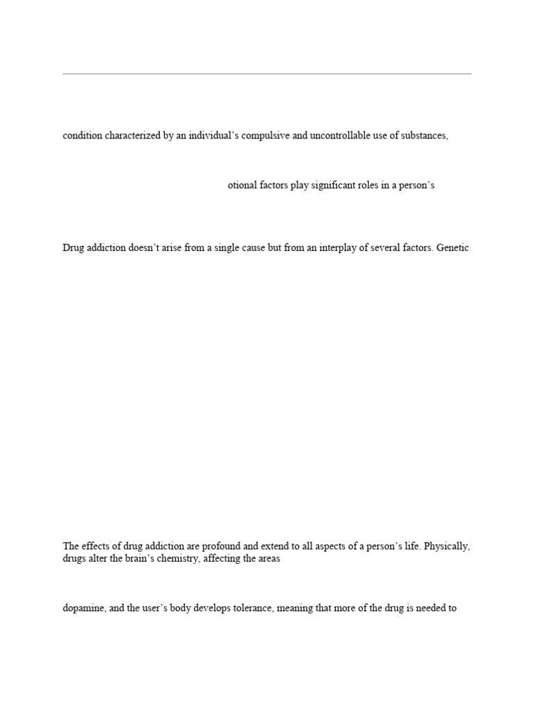 Drug Addiction | PDF | Substance Abuse | Mental Disorder