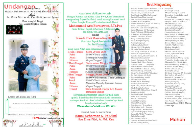 Undangan Aris | PDF