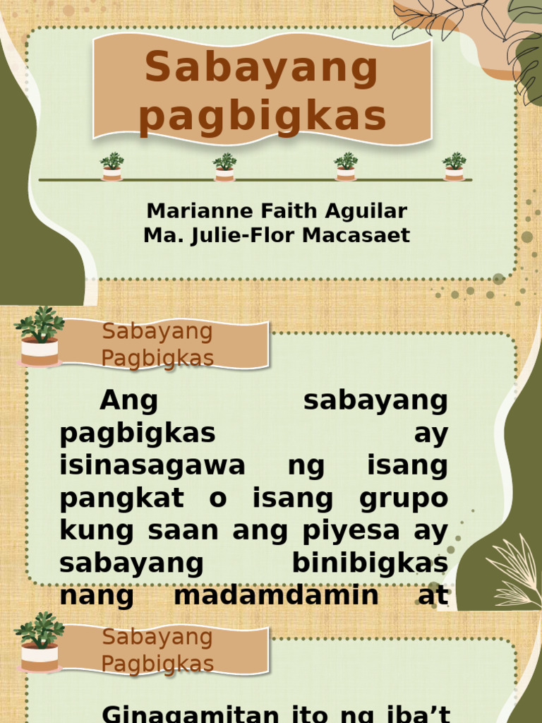 Sabayang Pagbigkas | PDF