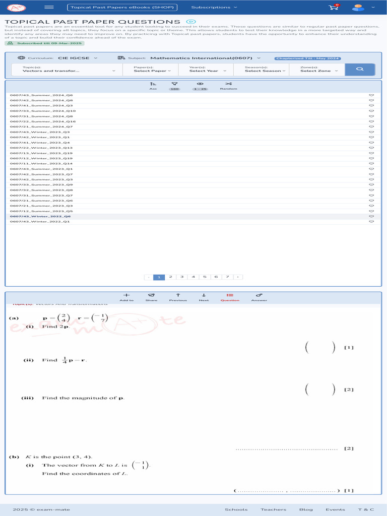 IGCSE Maths Topical Past Papers Guide | PDF