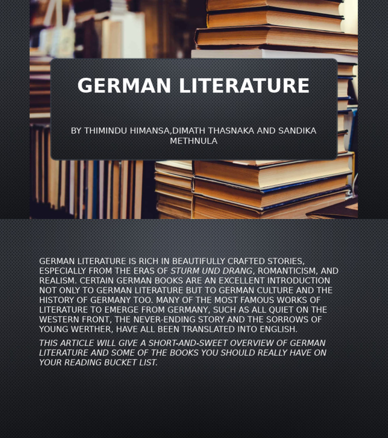 Overview of Essential German Literature | PDF